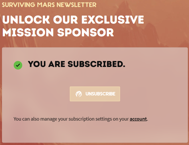 How do I get my sign up bonus for Surviving Mars Relaunched? – Paradox Interactive Helpdesk