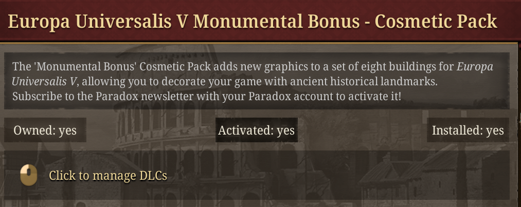How do I verify that I have the Monumental bonus pack (sign up bonus)? – Paradox Interactive ...